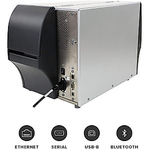 ZEBRA ZT411 Thermal Transfer and Direct Thermal Industrial Label Printer - Ethernet, Bluetooth, Serial, USB, USB Host Connectivity - 203 DPI, 14 IPS, 4.09" Print Width - JTTANDS