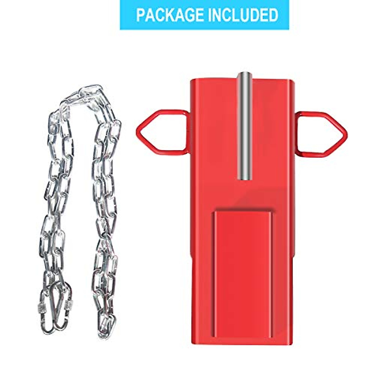RbhAuto Clamp On Forklift Trailer Hitch Attachment 2" Receiver Trailer Towing Adapter with Chain