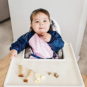 green sprouts Easy-wear Long Sleeve Bib | Waterproof Protection | Flipped Pocket, Soft Material, Easy Clean Smock