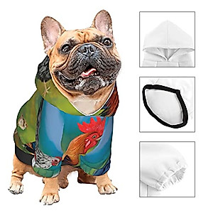 Lawn Grass Dog Hoodies, Pet Clothes Costumes, Pets Wear Hoodie Sweatshirts Jacket for Dogs Cats Outdoor, Small Medium