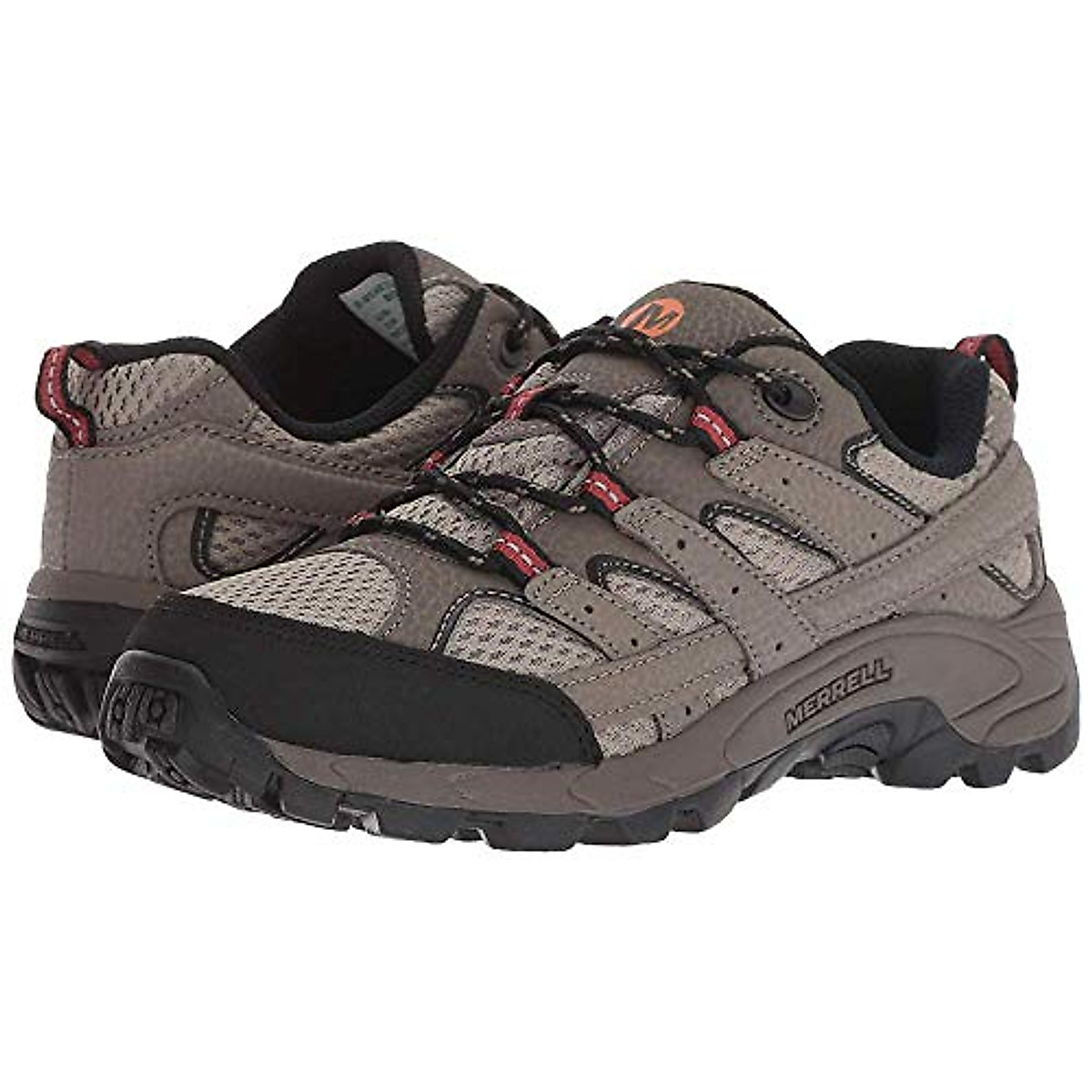 Merrell Moab 2 Low LACE Hiking Sneaker, BARK Brown, 4 Wide US Unisex Big_Kid