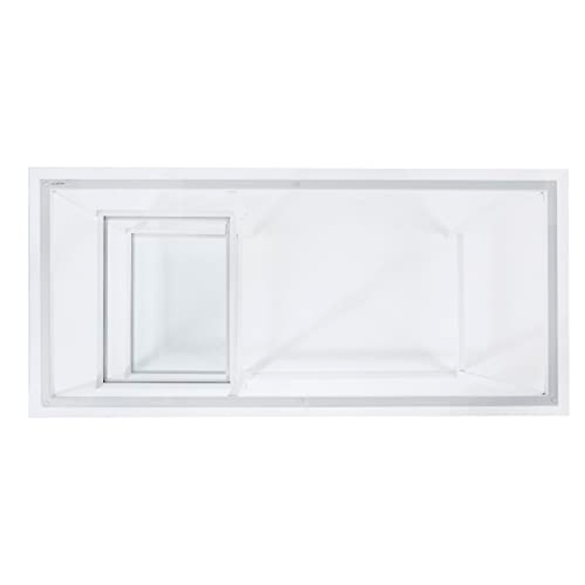 SEI Furniture Layton Metal/Glass Student Desk, White