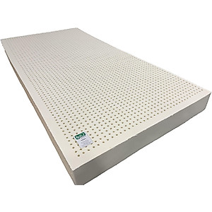 Dormir True Green Premium 100% Natural Organic Latex Mattress Topper (2"" Queen Firm No Cover) - GOLS Certified Quality for Exceptional Comfort, Durable, Firm & Bouncy, Cream