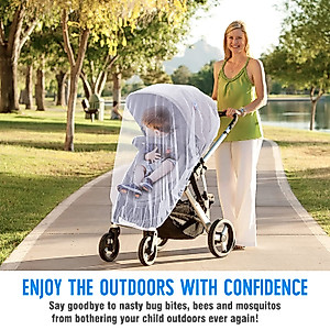 Mosquito Net for Stroller, Stroller Bug Net, Stroller Insect Mesh Net, Baby Insect Netting for Stroller, Car Seat, Bassinet, Cradle, Portable Mini - Universal Stroller Accessories (2 Pack)