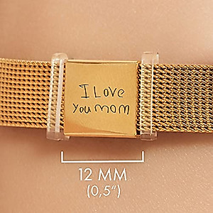 LUXTOMI - Personalized 18K Gold Plated Disc Bracelet, Customize with any Handwriting Ideea, Hypoallergenic, Waterproof, No Tarnish - Packed in Premium Box
