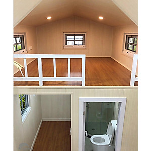 Aluminum Tiny Movable Prefabricated Insulated House with 1 Bathroom, 1-3 bedrooms & 1 Kitchen- Tiny loft House, Mini Caravan,Travel Camper Trailer for Family (Modern, 3, Bedroom)