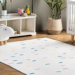 nuLOOM Calla Kids Polka Dot Nursery or Playroom Area Rug, 4x6, Multi