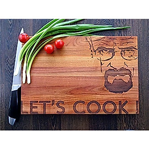 Algis Crafts | Cutting Board - LET'S COOK | Housewarming Gift for Newlyweds, Birthday, Wedding Gifts | Laser Engraved Board for Couples | Handmade Chopping Board For Kitchen