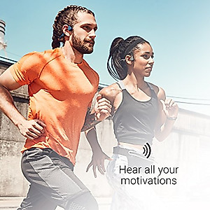 Aftershokz Air Bone Conduction Wireless Bluetooth Headphones with Reflective Strips, Canyon Red