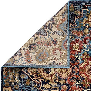 LUXE WEAVERS Howell Collection Oriental 8x10 Blue Area Rug