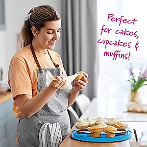 Cake Cupcake Carrier with Lid and Handle + Cake Stand Plate with Dome | 10" Round Cake Container Holder with Cover | Plastic Pie Carrier Cake Storage Container | Bunt Keeper Platter Tray for Transport