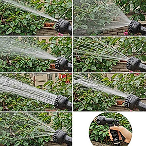 TUNHUI 50FT Heavy Duty Flexible Metal Garden Hose Stainless Steel Water Hose with 2 Free Nozzles Metal Hose Flexible Durable Kink Free and Easy to Store Outdoor Hose