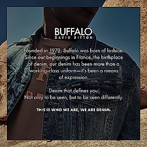 Buffalo David Bitton Men's Slim Ash Jeans, Rinse Wash Indigo, 34x32