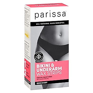 PARISSA Bikini & Underarm Wax Strips 36 Count, 36 CT