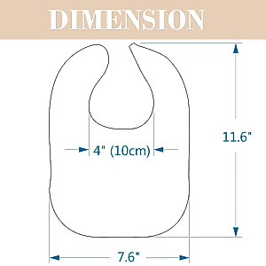 Zeltababy 10 Pack Waterproof Dribble Bib Snap Button Soft Absorbent Fabric for Drooling, Teething (Blue, Pink, Yellow)