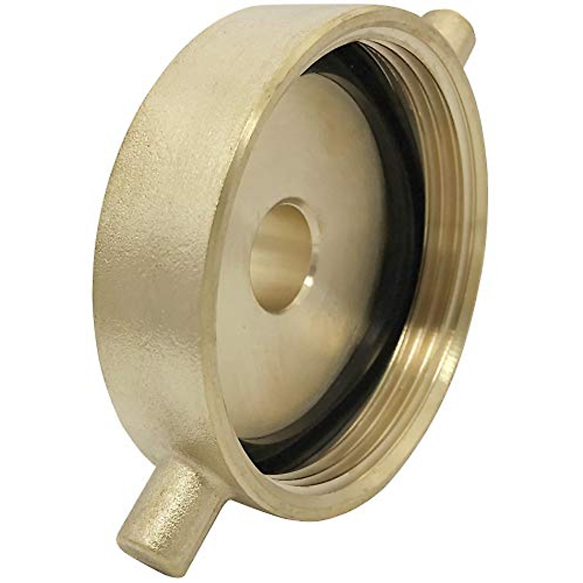 Happy Tree 2-1/2" NST (NH) Female x 3/4" GHT Male Brass Fire Hydrant Adapter with Pin Lug Brass Fire Equipment Brass Hydrant to Garden Hose Adapter