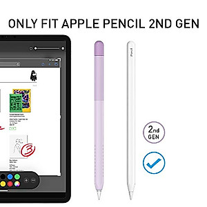 Apple Pencil 2nd Generation Lavender Case + 2 Pack Apple Pencil Lavender Tips