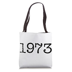 1973 Old Typewriter Black Color Font Text Vintage Tote Bag
