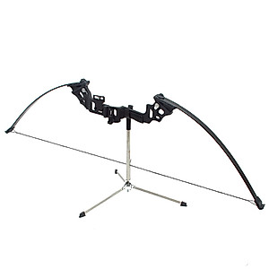 SOPOGER Archery Recurve Bow Stand Stainless Steel Heavy Duty Bow Holder Rack Legs for Recurve Bow Longbow Hunting Shooting