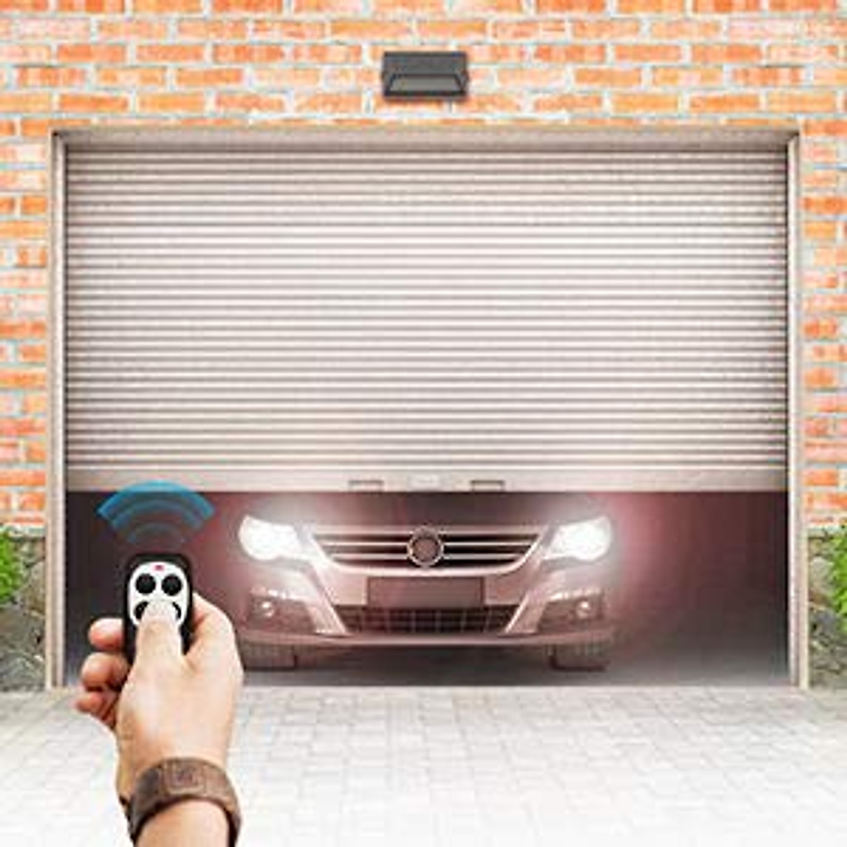 XIHADA Universal Garage Door Opener Remote Universal Gate Remote Control Homelink Key Fob Cloning Programmable Learning 4-Buttons Multi Frequency 280MHZ-868MHZ (1 PC, White 3)
