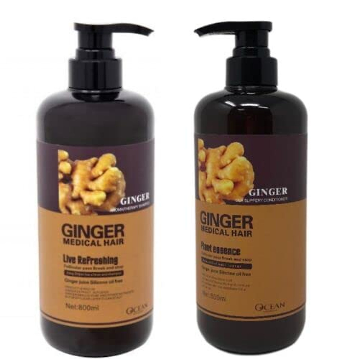 GINGER Medical Shampoo & Conditioner Set (Shampoo & Conditioner), 2.2 pounds, 27.0 Fl Oz