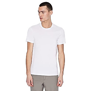 A|X ARMANI EXCHANGE Men's Solid Colored Basic Pima Crew Neck - white - Medium