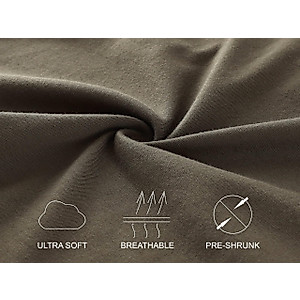 Vetemin Mens Premium Basic Solid Vintage Athletic Active Sports Jersey Tank Top Casual Shirts H.Oatmeal/Rusty L