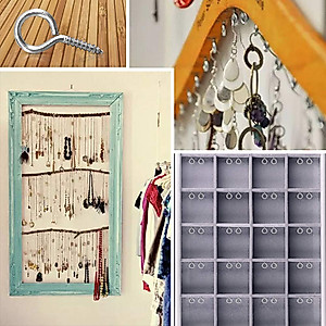 500Pcs Screw Eyes Pins,5 x 10mm Eye Shape Screw Hooks Metal Hoop Peg Small Screw Screw-in Eye Bolts for Workplace Office/DIY Jewelry Making/Art Findings Resin(Sliver)