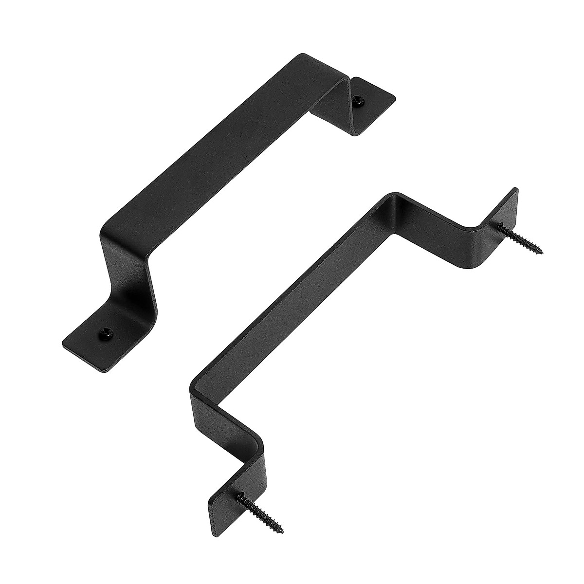 gaizda Barn Door Handle Black Steel Hardware，for Sliding Door Fence Door Wardrobe Drawer Garage Warehouse, Rustic Style (2pcs)