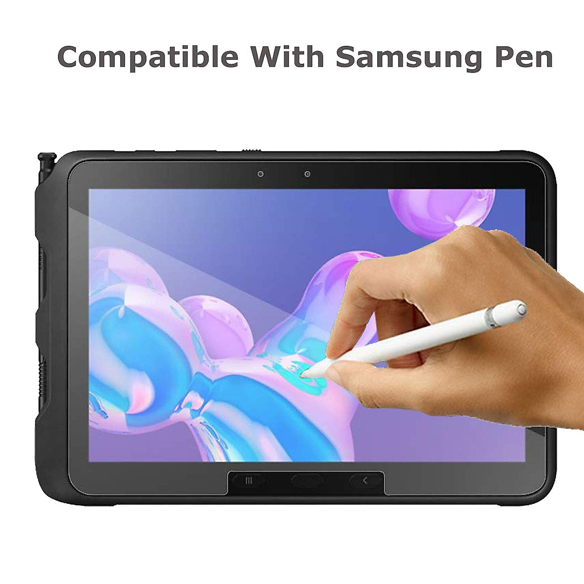 EpicGadget [2-Pack] Glass Screen Protector for Samsung Galaxy Tab Active4 Pro/Tab Active Pro 10.1 SM-T540/T545/T547 Released in 2019/2022 - Tempered Glass Film/High Definition / 9H Hardness