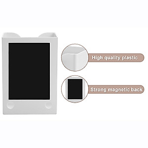 SUBEKYU Magnetic Dryer Sheet Holder for Laundry Room, Dryer Sheet Container,Dryer Sheet Dispenser,Plastic Wall Dryer Sheet Box for Laundry Organization and Storage,Fabric Sheet Holder,White