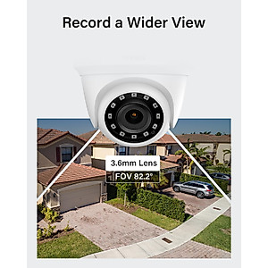 ANNKE Y200 CCTV Camera White 1080P HD TVI Add-on Surveillance Security Dome Camera, IP66 Outdoor Weatherproof Camera with IR Night Vision