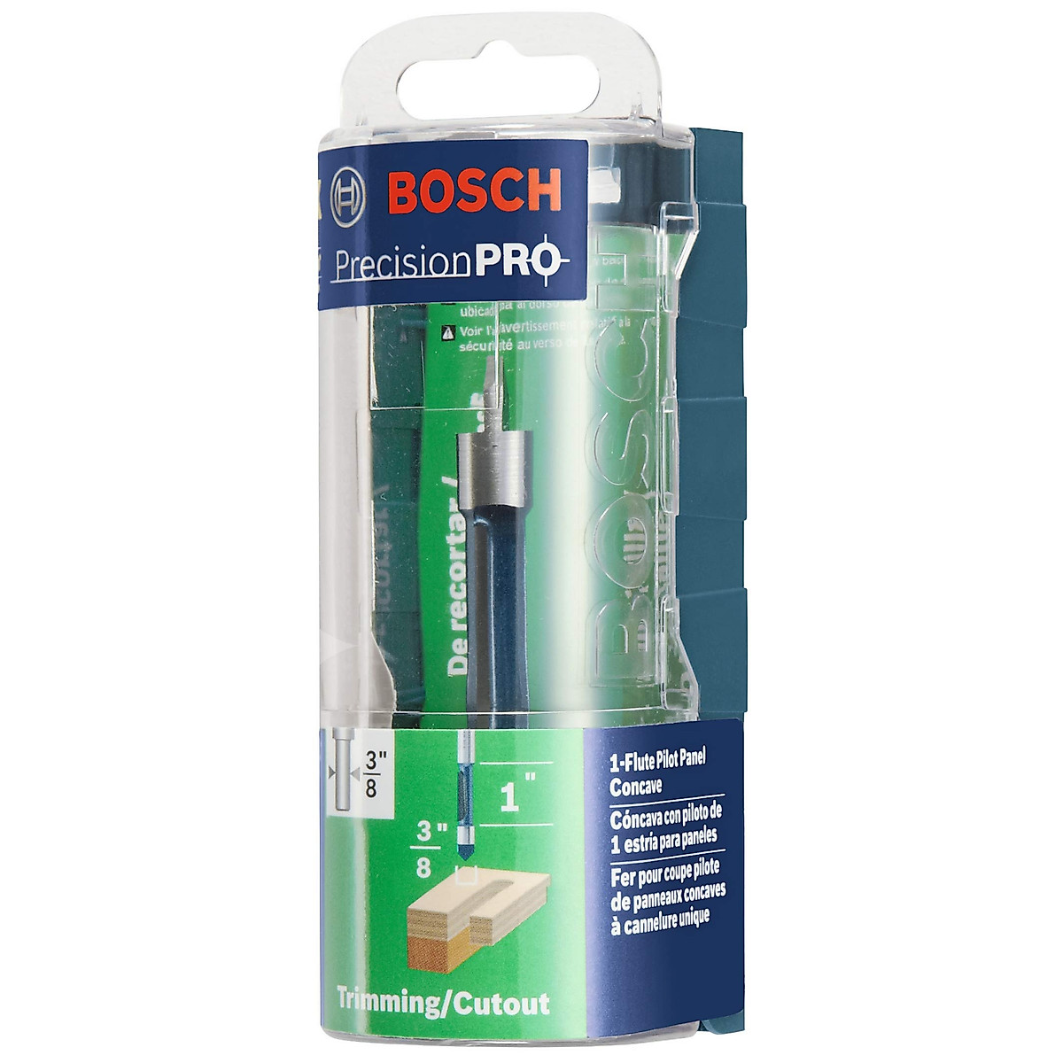 Bosch 85245MC 3/8 in. x 1 in. Carbide-Tipped Single-Flute Pilot Panel Concave Router Bit