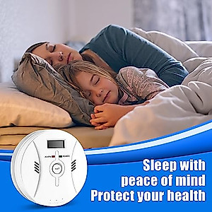 3-Pack Carbon Monoxide Detectors，Smoke Detector，2 in 1 CO & Smoke Alarm，Smoke Combination CO Alarm,Fire CO for Alarm for Home and Kitchen,LED Screen, CO Carbon Monoxide & Smoke Alarm,3-Pack
