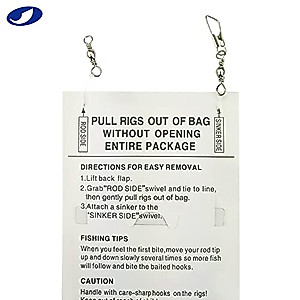 10 Packs Shrimp 5 hooks Glow Saltwater String Hook Fishing Lure Bait Rig Tackle (Shrimp, 1/0#-100 Packs)