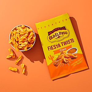 Old El Paso Fiesta Twists, Queso Cheese, Crispy Corn Snacks, 5.5 oz
