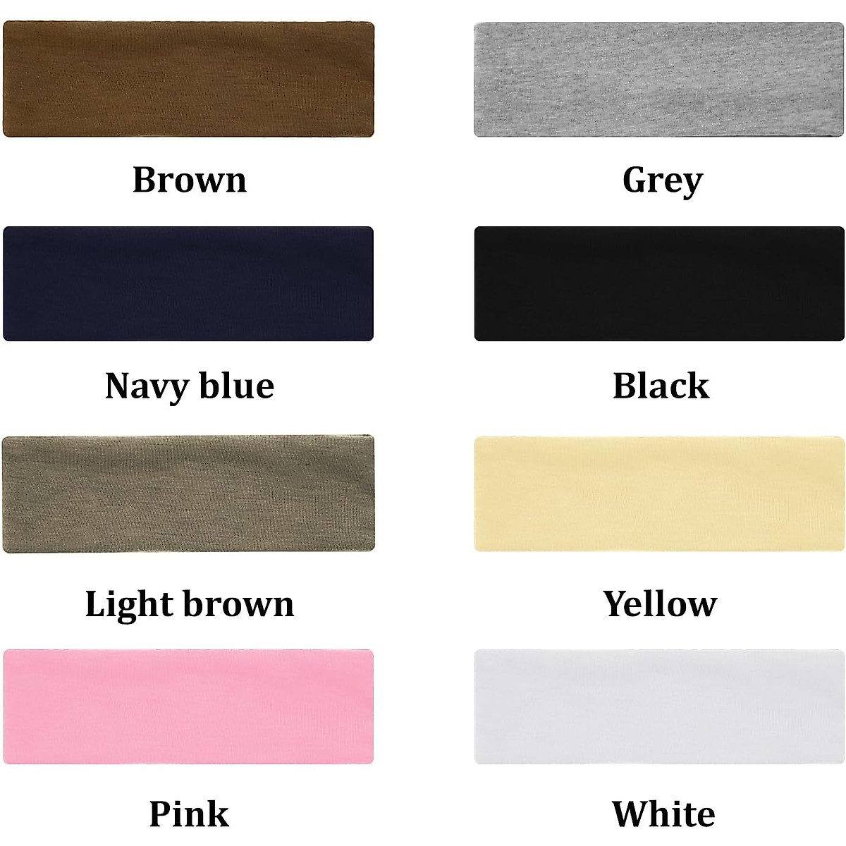 8 Pack Headbands for Women Non Slip Head Bands for Women's Hair, Fashion Workout Thick Stretchy Sweat Hair Bands Soft Fabric Sport Hair Warp for Yoga Running