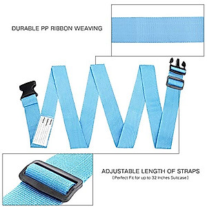 Luxebell Luggage Straps Suitcase Belt Travel Accessories, 1.96 in W x 6.56 ft L 4 Colors