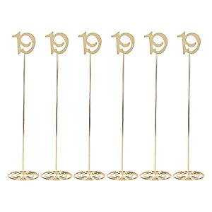 Ylwxzenith 6pcs Iron Sturdy Table Card Holders with Non - Slip Base for Weddings, Parties, and Banquets (19)
