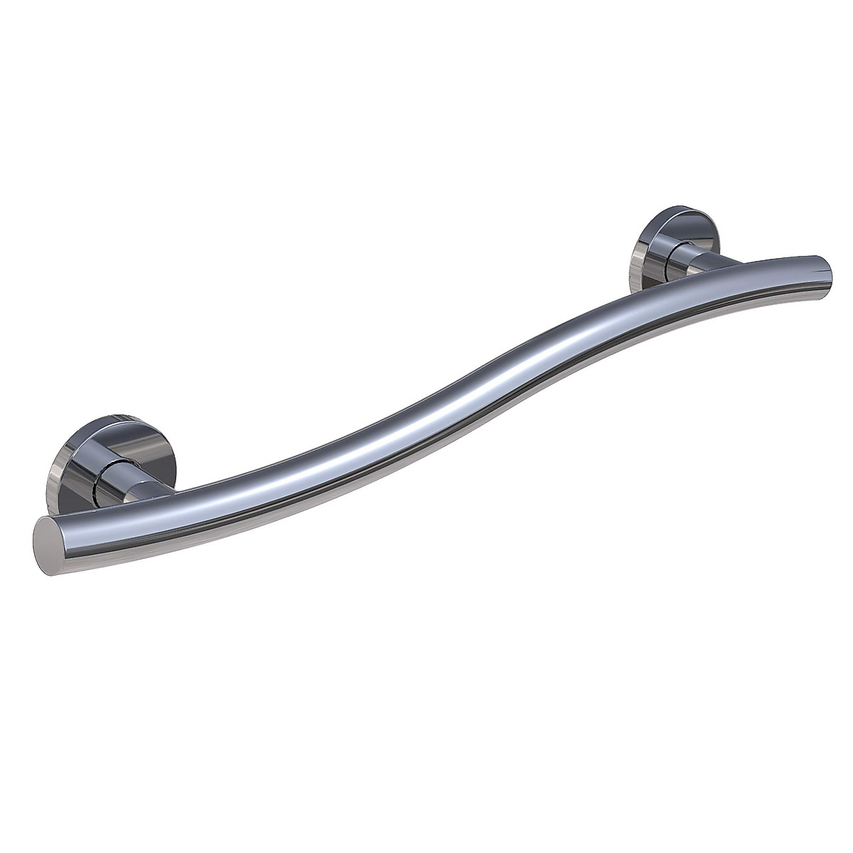 Plumb Pak GB2022-16PC Decorative Stainless Steel Wave Grab Bar, 16-inch, Polished Chrome