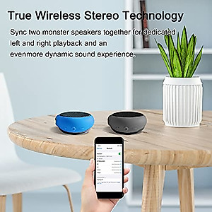 ANCwear Portable Bluetooth Speakers Wireless Mini Speaker with Enhanced Bass,HD Sound,Wearable Speaker with Microphone,9.5H Playtime,IPX6 Waterproof Suitable for Sports,Outdoor Travel (TWS-Blue)