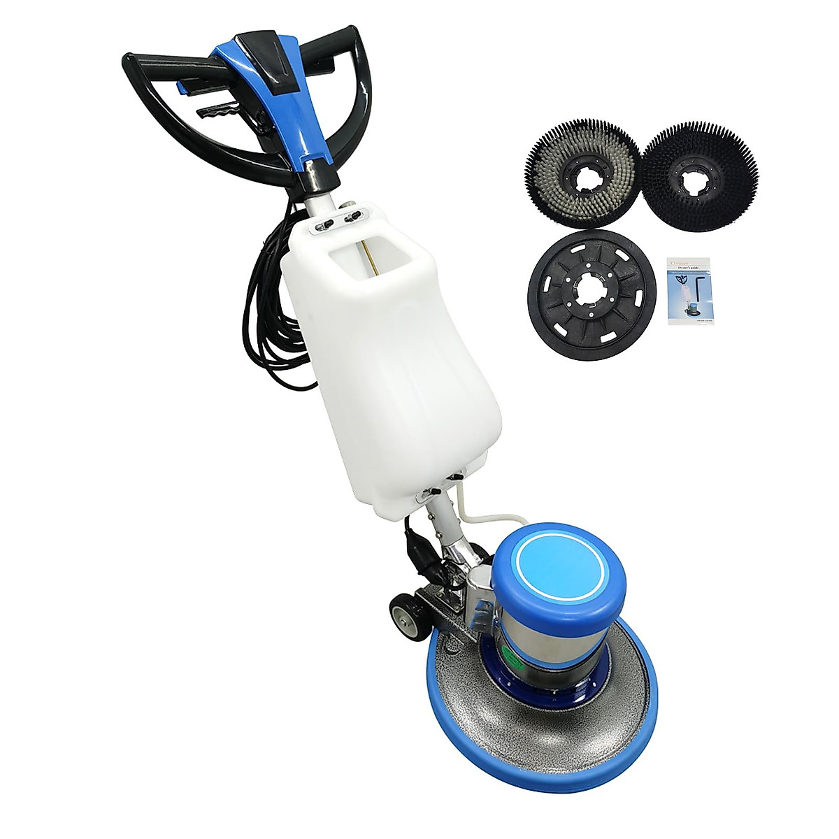 WYDDDARY 1100W Floor Polisher Commercial Floor Cleaner Carpet Buffer Scrubber with 3gal Water Tank and 17" Base 175Rpm 110V