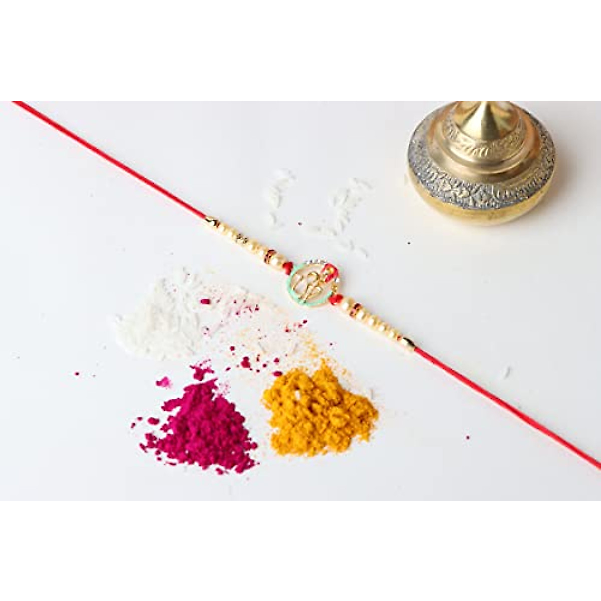 CHERKRAFT Rakhi for Brother Floral Design Rakhi Thread for Men/Boy Raksha Bandhan Bracelet (Design 9, Standard)