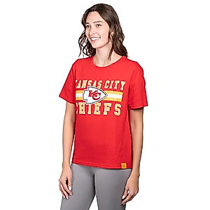 Ultra Game Women's Standard Distressed Graphics Soft Crew Neck Tee Shirt, Team Color, Medium