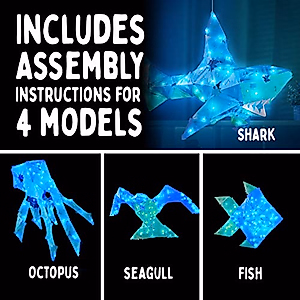 Thames & Kosmos Creatto: Shimmer Shark & Ocean Pals Light-Up Craft Puzzle from