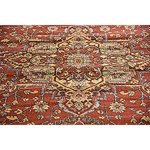 Unique Loom Sahand Collection Traditional Geometric Classic Red Round Rug (8' 0 x 8' 0)