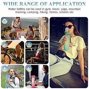 Spopal Motivational Water Bottle, [Leakproof] 32 Oz Plastic Water Bottle with Straw, [BPA Free] Reusable Sports Water Bottle, Ideal Gift for Gym,Fitness,Hiking, Travel,Outdoor Sports (Blue)