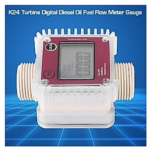 Flow Meter Digital Water Flow Meter K24 LCD Digital Oil Fuel Flow Meter Liquid Water Tester High Stability and Convenient Operation