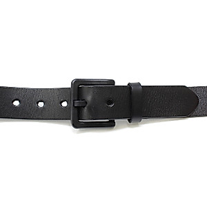 BC Belts Metal Free Full Grain Leather Belt - Hypoallergenic No Nickel and TSA Approved (Black-XL)