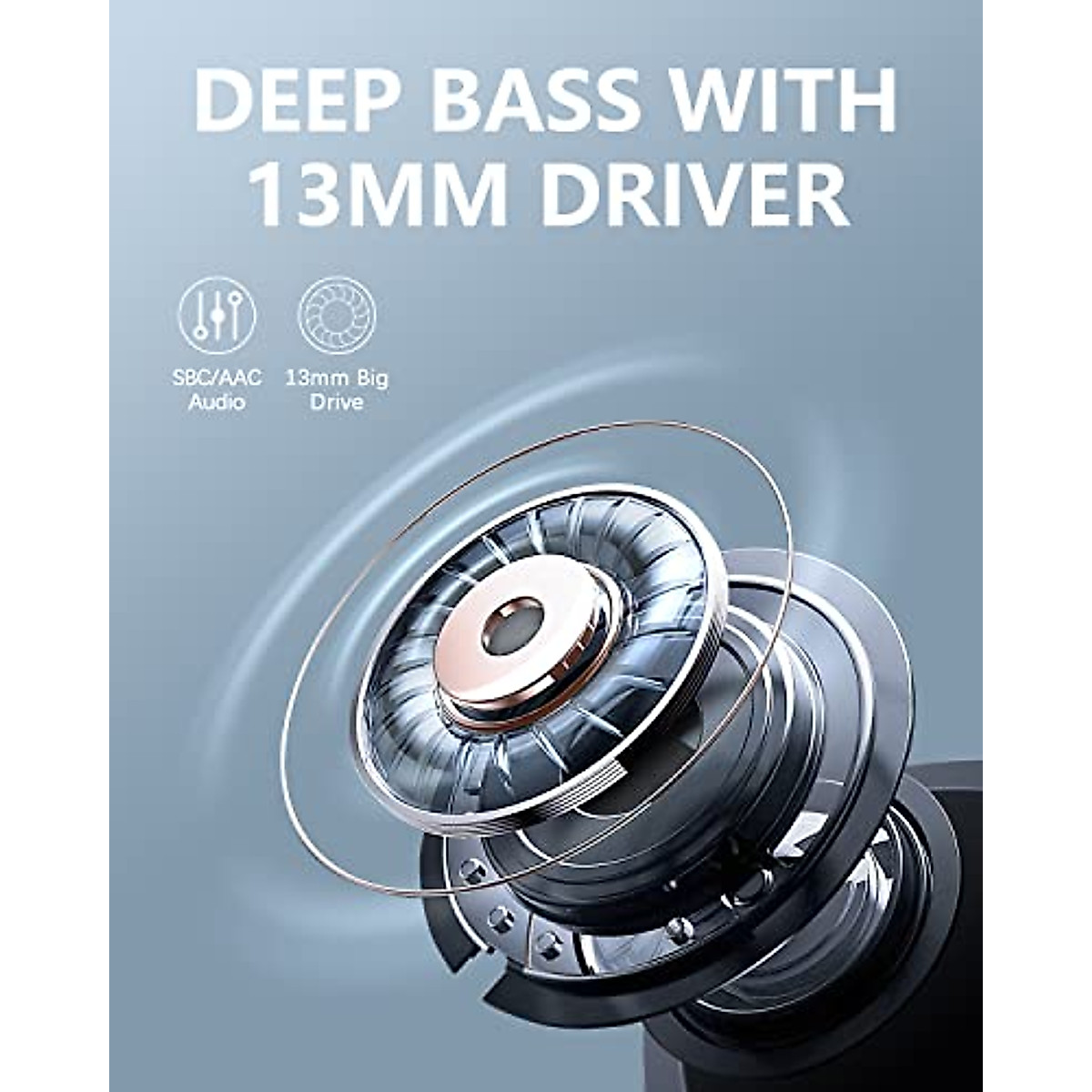 Wireless Bluetooth Earbuds 120H Playtime Bluetooth 5.3 Ear Buds for Sports, Hi-fi Stereo Earphones with LED Display Charging Case, Headphones for Running/Workout Audifonos Bluetooth inalambricos